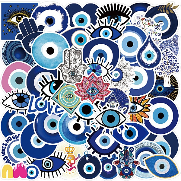 10/20/50 Pcs Devil Eye Sticker Graffiti Waterproof Skateboard Travel ...