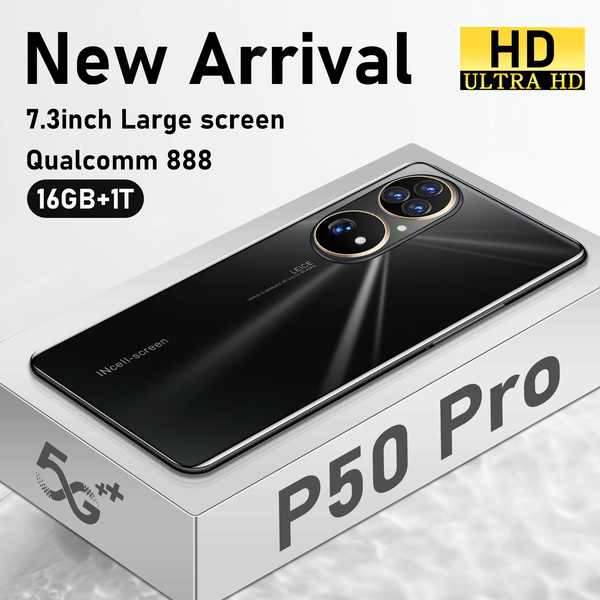 Newest Launched P50 Pro 7.3-inch4K+120Hz AMOLED Four-curved Flexible ...