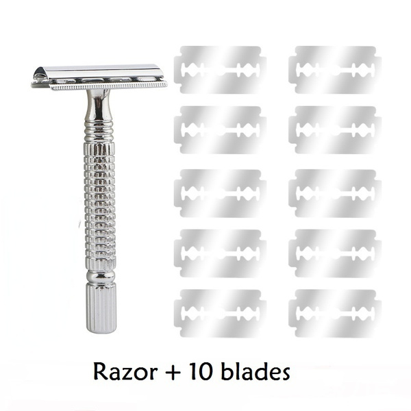 Double Edge Razor Wet Shaving for Men Women Classic Stainless Travel ...