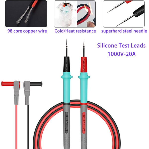 Universal Multimeter Test Leads Upgraded Silicone Test Leads Precision ...