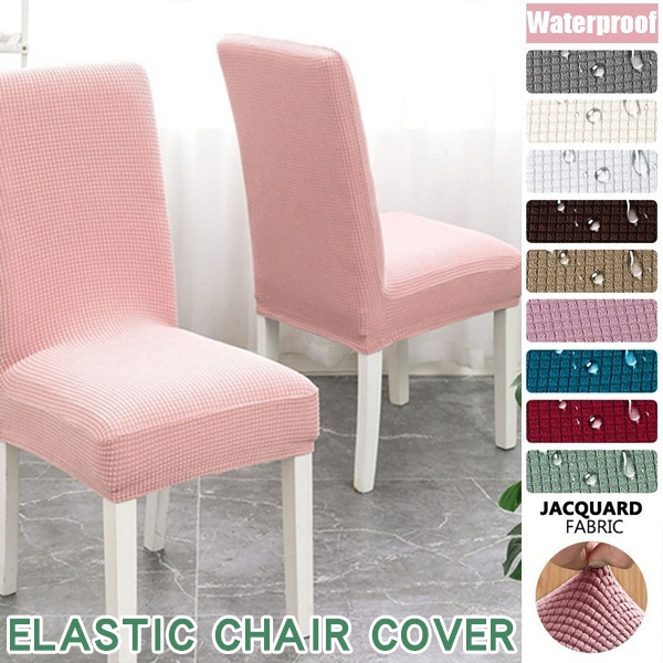 Waterproof Elastic Chair Cover With Back Dining Room Chair Covers ...