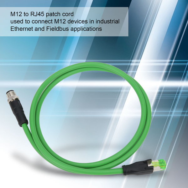 Cat6 Ethernet Cable M12 To RJ45 Patch Cord 4 Pin Networking ...