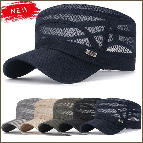 New Summer Classic Unisex Flat Caps Plain Cap Vintage Army Military ...