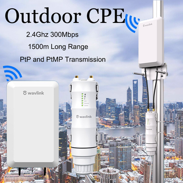 Wavlink High Power Outdoor Wireless 2.4GHz 300Mbps Wifi Extender,1500m ...