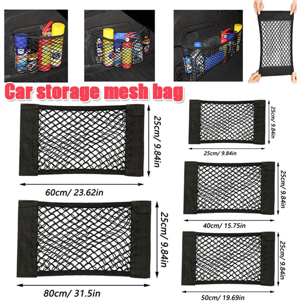 Car Trunk Storage Bag Nylon Mesh Nets Auto Back Rear Trunk Organizer ...