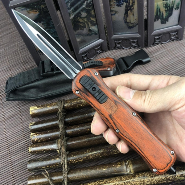 Double Action Direct Push Switchblade Auto OTF Spring Knife Safety ...