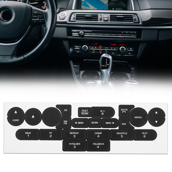 Car Front Radio Stereo Button Repair Decals Stickers Replacement for ...