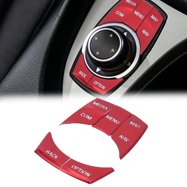 Red 5 Buttons Center Console Multimedia Controller Frame Decoration ...