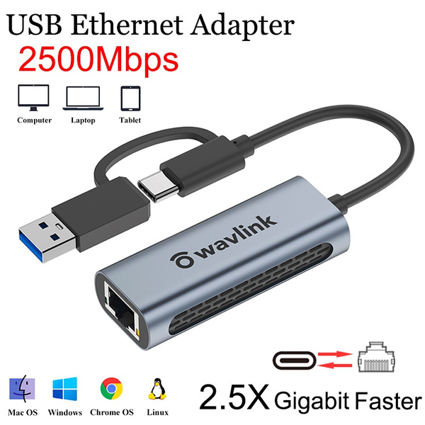 Wavlink Stainless Steel USB To 2.5G Ethernet Adapter with Thunderbolt ...