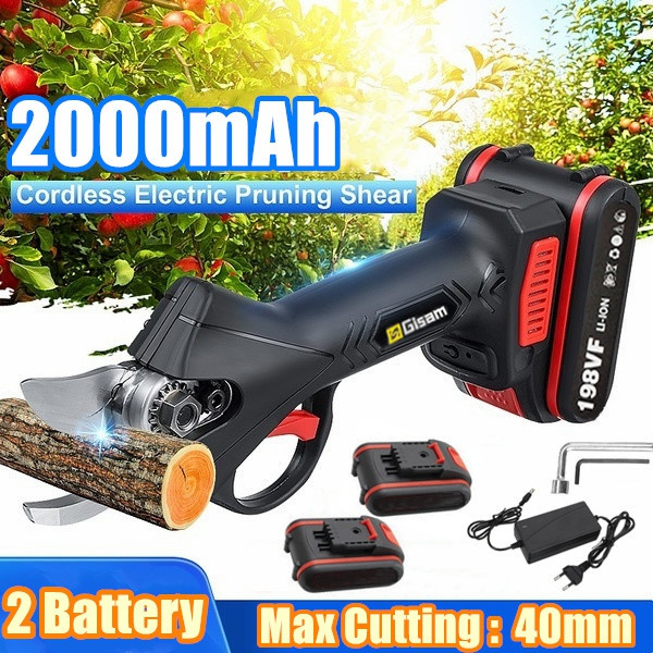 High Power Cordless Electric Pruning Shears Secateur Branch Cutter ...