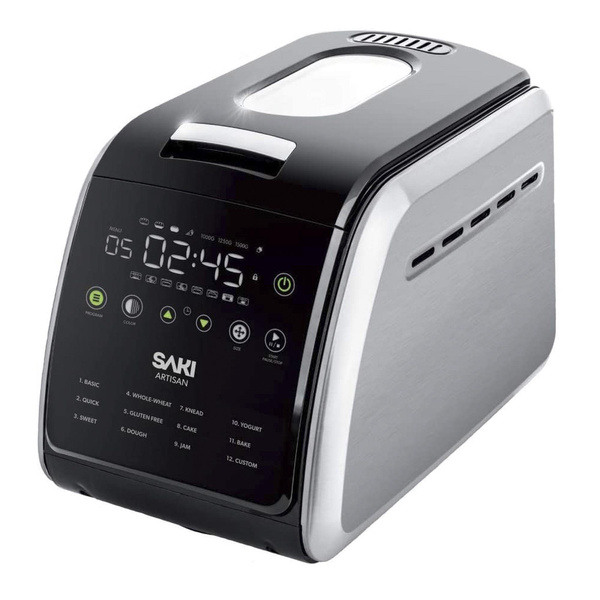 Saki 12-In-1 Programmable Bread Machine w/ Touch Screen Control Panel ...