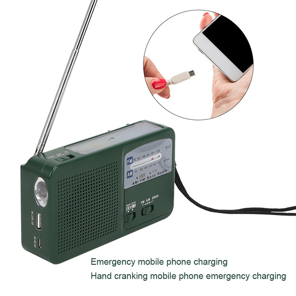 Plastic Outdoor Emergency Light Radio Hand Crank Generate Electricity ...