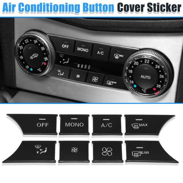 Car Front Center Console Air Conditioning Button Stickers AC Climate ...