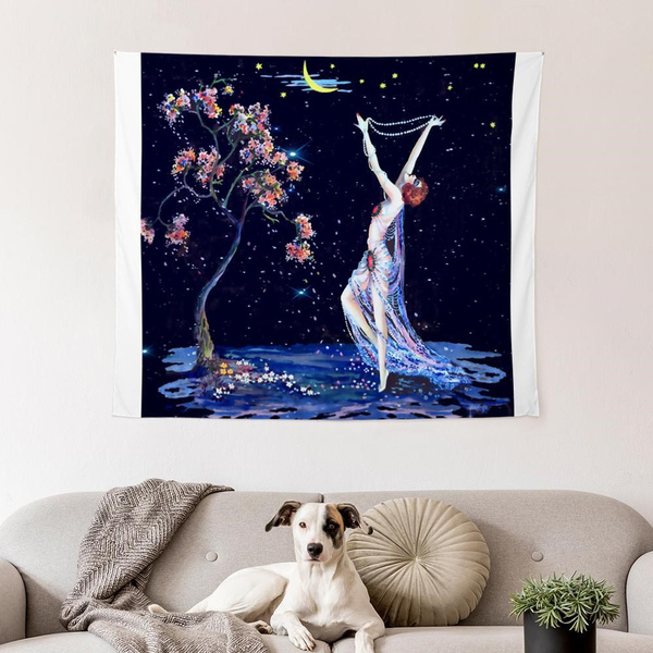 Tsanya Starlight Dancer, Art Deco Wall Tapestry | Wish