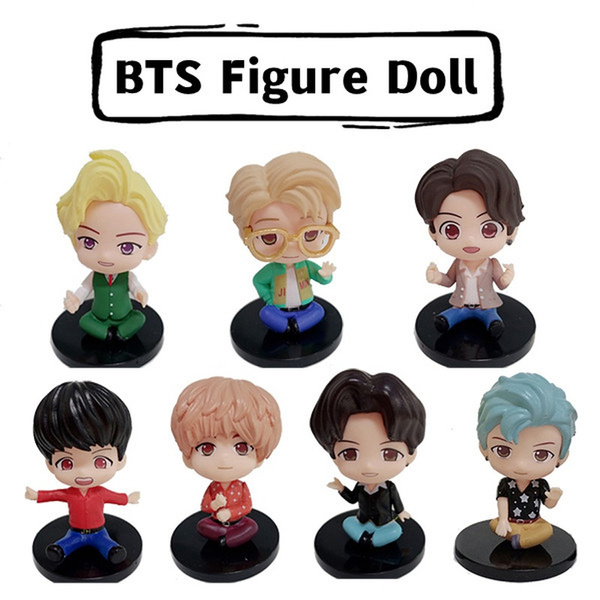 7pcs/set K-POP BTS Bangton Boys Figurine Mini Idol Doll Deluxe Figure ...