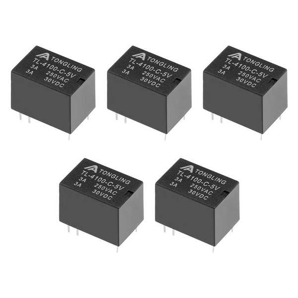 5 Pcs TL-4100-C-5V DC 5V Coil SPDT 6 Pin PCB Electromagnetic Power ...