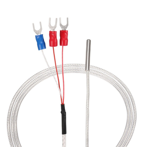 PT100 RTD Temperature Sensor Probe Three-wire System Cable Thermocouple ...