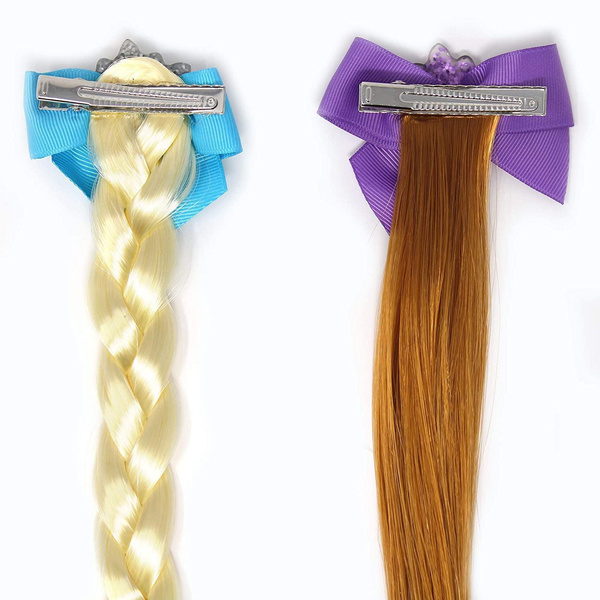 Frozen 2 BFF Elsa and Anna Faux Hair Braid Elastic Pony Set | Wish
