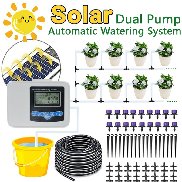 20223 New Upgrade Dual Pump Solar Automatic Watering System Water Pump ...