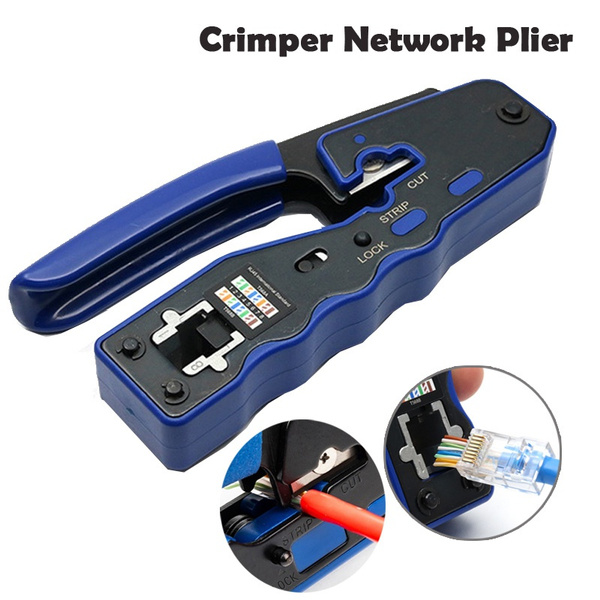 Network Crimp RJ45 Crimper Network Tools Pliers Cable Stripper Pressing ...