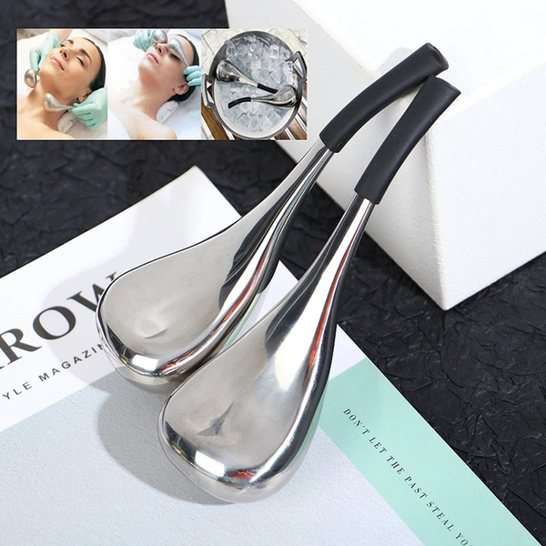 1 Pair Facial Ice Roller Globes Cryo Sticks Face Skin Treatment Tools ...