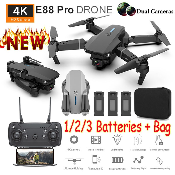 New Upgrade E88 PRO 4K Dual Cameras Drone High-Definition Wide-Angle ...