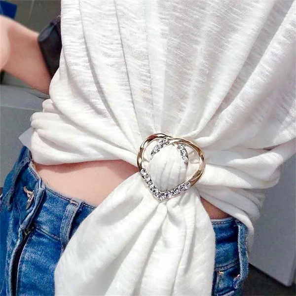 New Fashion High-end Elegant Clothing Pearl Corner Knotted Buckle Ring ...