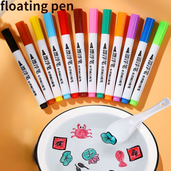 12 PcsChildren's Water Floating Pen Floating Water Floating Whiteboard ...