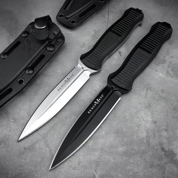 2022 New Benchmade133bk double blade D2 fixed blade tactical assassin ...