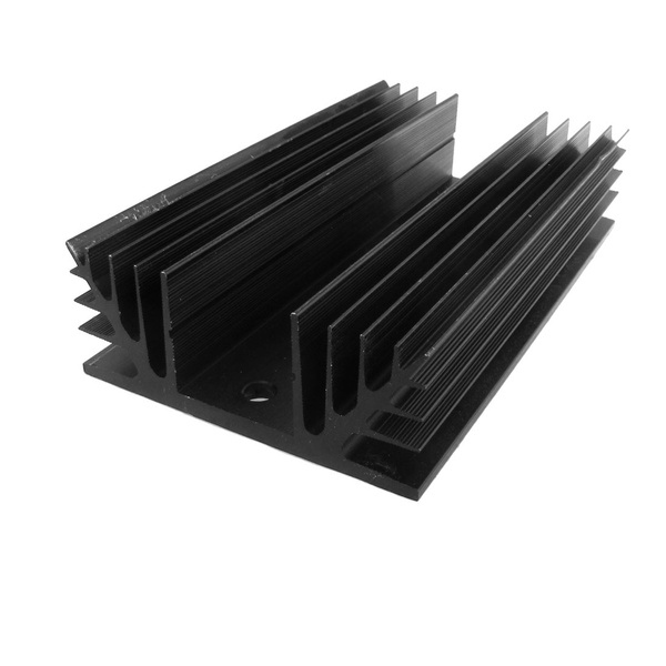 Black Aluminum Heat Sink Heatsink for Three Phase Solid State Relay SSR ...