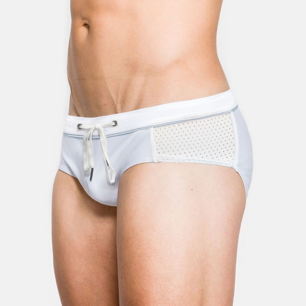 Mesh Bikini Rainbow Mens Brief Sexy Swimsuit For Men Surfing Swimwear