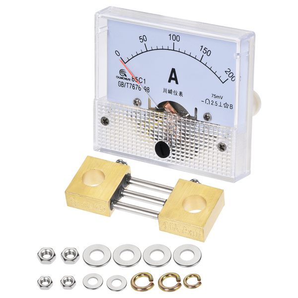 Analog Current Panel Meter DC 0-200A 85C1 with 75mV Shunt for Circuit ...