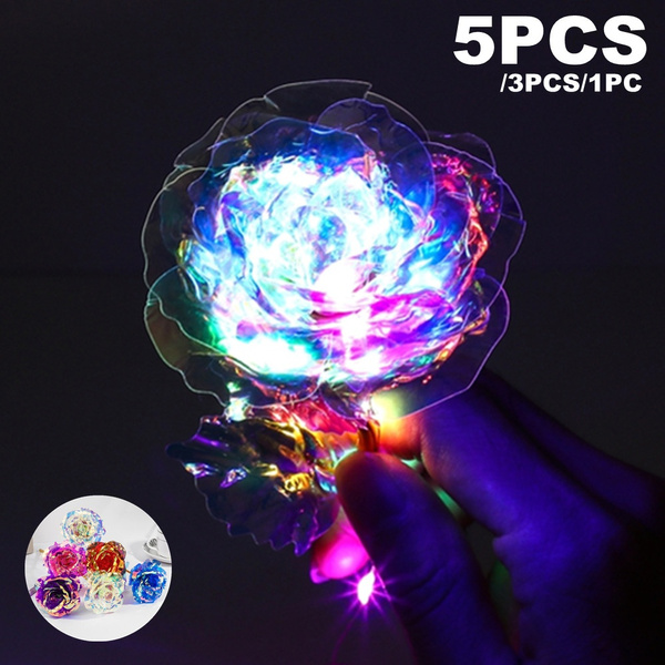 1PC/3PCS/5PCS Colorful Simulation Rose Lasts Forever Love Artificial ...