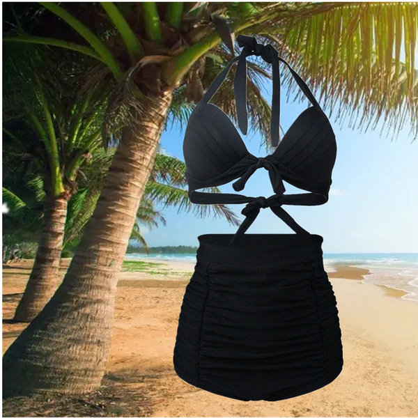Swimwear Women High Waist Swimsuit Push Up Bikini Woman Sexy Bandage ...