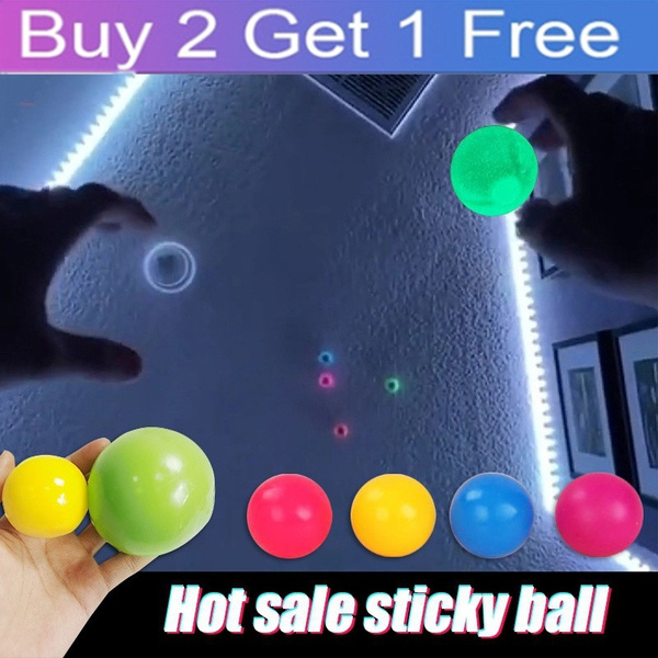 [Buy 2 Get 1 Free] Noctilucous Ball Anti-Stress Sticky Balls Throw At ...