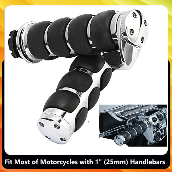 Universal 1" Handlebar Hand Grips w/Throttle Boss For Honda Shadow 750 ...