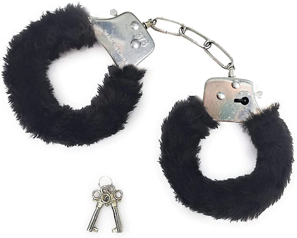 Plush Handcuffs with Keys, Toy Police Cosplay Costume Prop Accessories ...