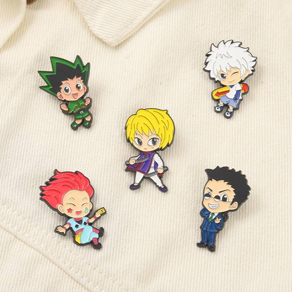 1 Pcs Hunter X Hunter Pins Killua Zoldyck Gon Freecss Kurapika Japan ...