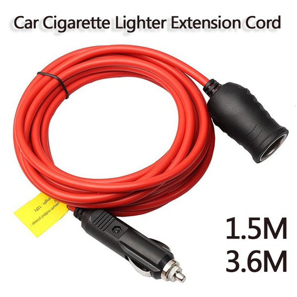 12V 24V 10A Car Charger Extension Cord 3.6/1.5M Socket Styling Charger ...