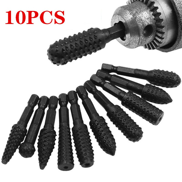 10pcs Rotary Rasp Files Burr Drill Rotary Rasp Burr Electric Grinder ...