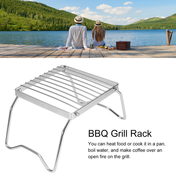 BBQ Grill Rack Mini Folding Portable Stainless Steel BBQ Grill | Wish