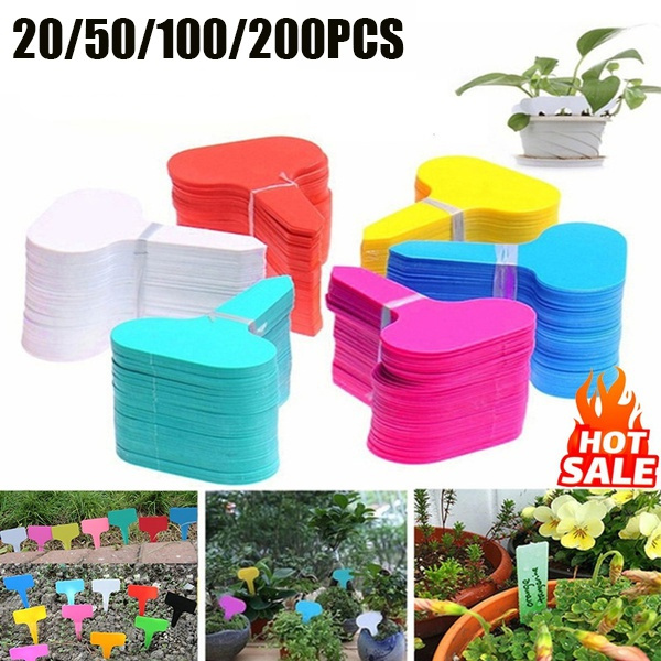 20/50/100/200PCS Garden Labels T Type Plant Label Sign Tag Writing ...
