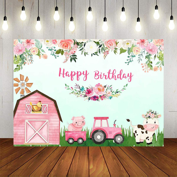 Sweet Farm Animals Party Decorations Cute Farmhouse Photo Background ... Sweet Farm Animals Party Decorations Cute Farmhouse Photo Background ...