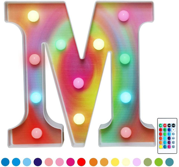 Rainbow Multiple Light up Letters with Remote, 16 Colors Alphabet ... Rainbow Multiple Light up Letters with Remote, 16 Colors Alphabet ...