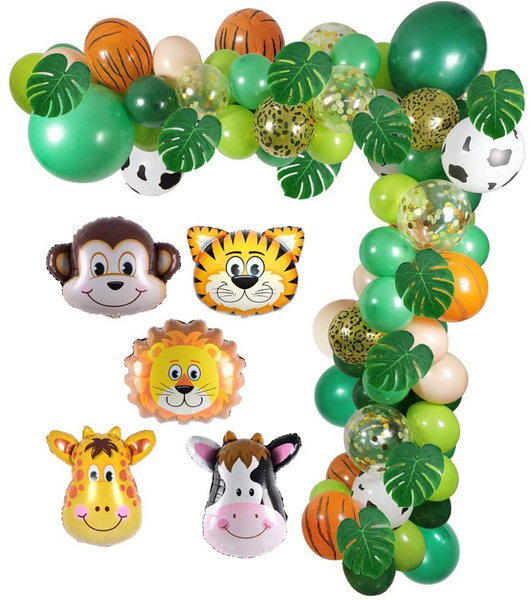 Jungle Safari Birthday Party Balloons Decorations Garland, Lion King ...
