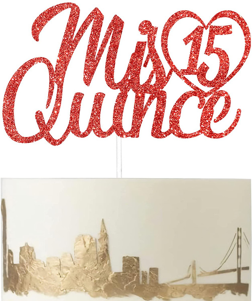 Mis Quince 15 Cake Topper, Hello 15, Cheers to 15 Years, 15th Birthday ...