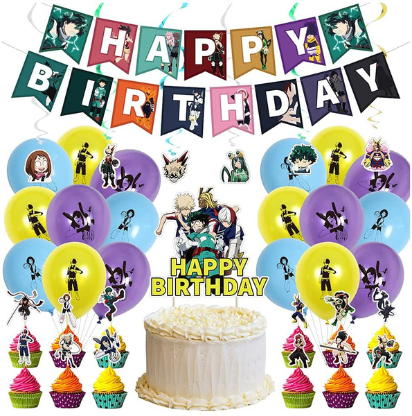 My Hero Academia Birthday Decorations Party Supplies 1 Happy Birthday ...