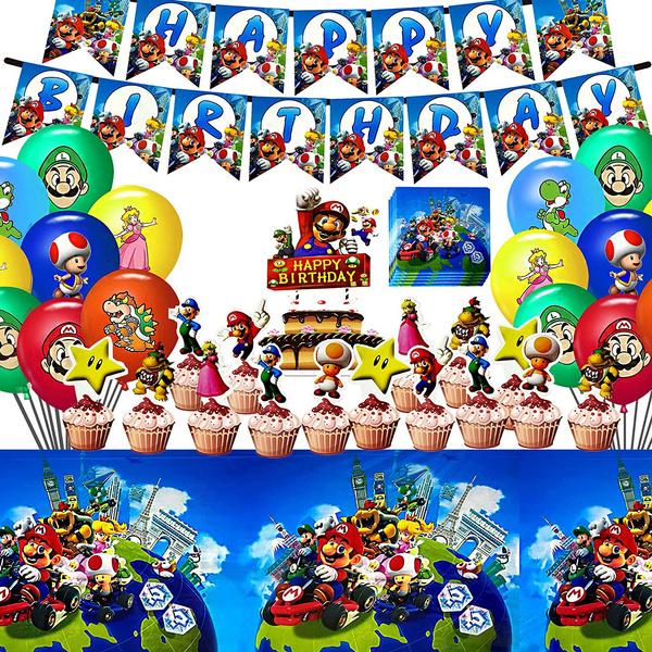 Super Cute Mario Bros Themed Birthday Party Decoration, Mario Birthday ...