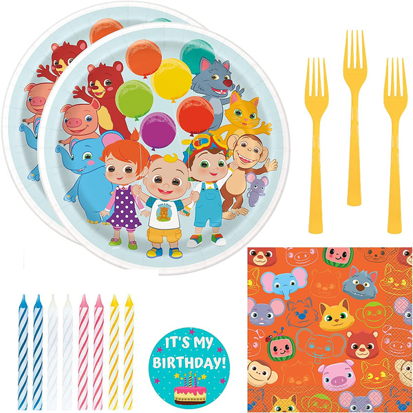 CoComelon Party Supplies & CoComelon Birthday Decorations For 16 Guests ...