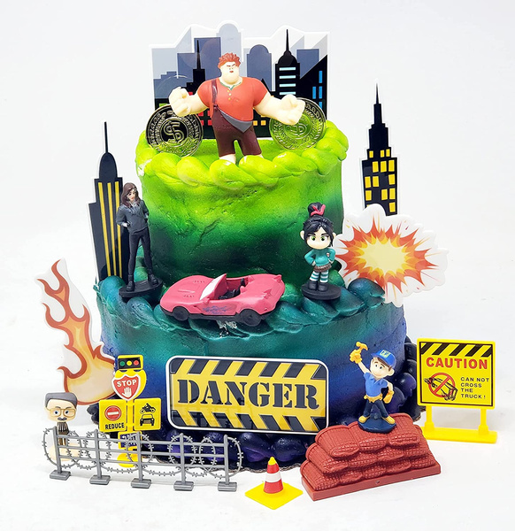 Wreck it Ralph Cake Topper Set Featuring Ralph, Vanellope, Fix It Felix ...
